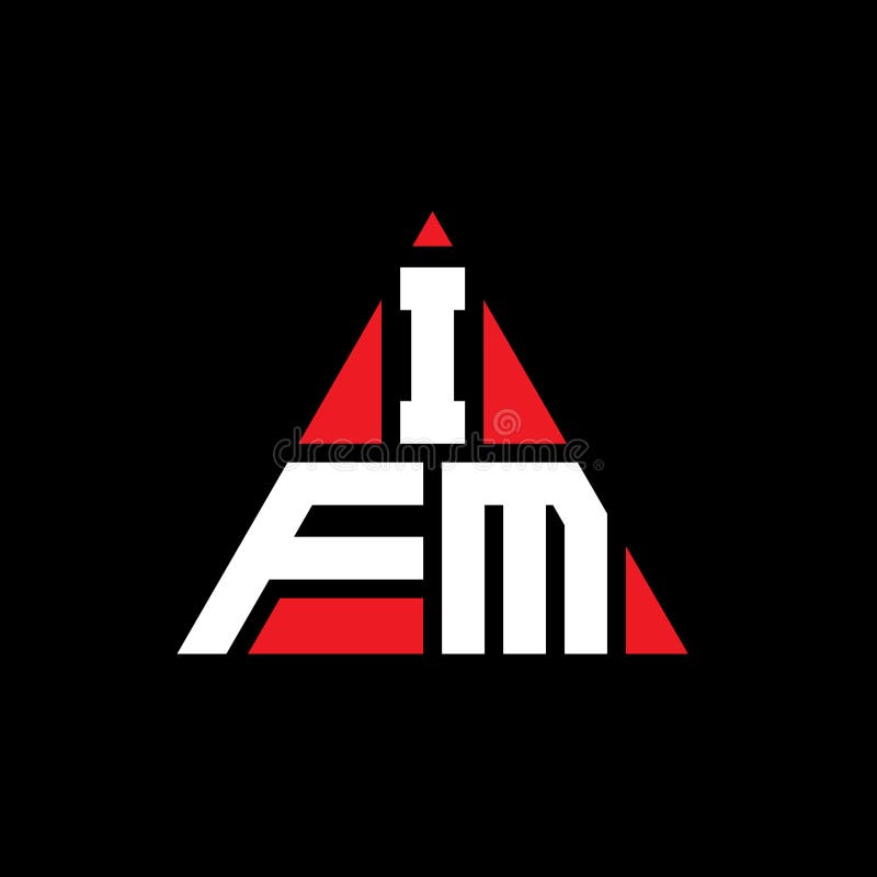 IFM Triangle Letter Logo Design with Triangle Shape. IFM Triangle Logo ...