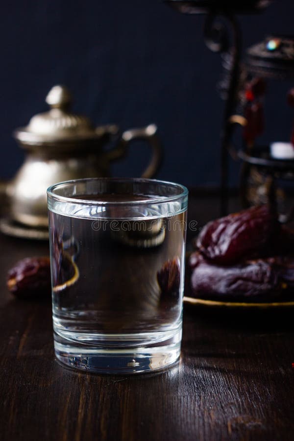 Ramadan water for iftar stock photo. Image of transparent - 93103198