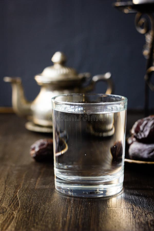 Iftar Water for Ramadan Fast Opening. Stock Photo - Image of religion ...