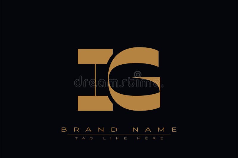 IG Initial Letter Logo Design Stock Vector - Illustration of letter ...