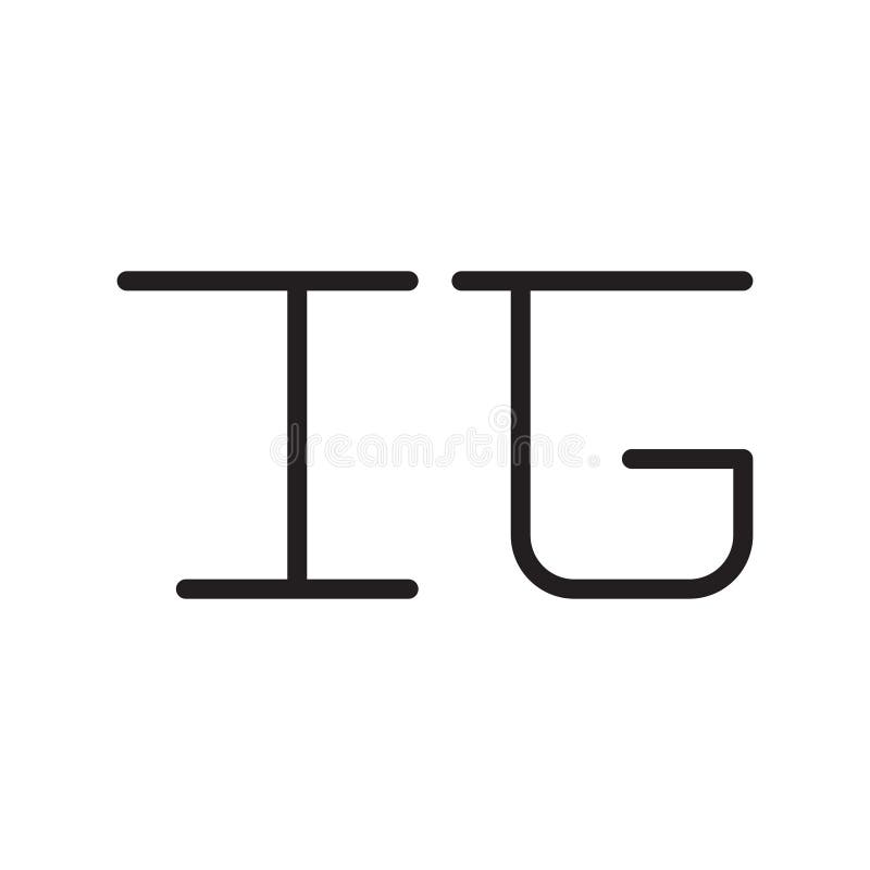 Ig Initial Letter Vector Logo Icon Stock Vector - Illustration of ...