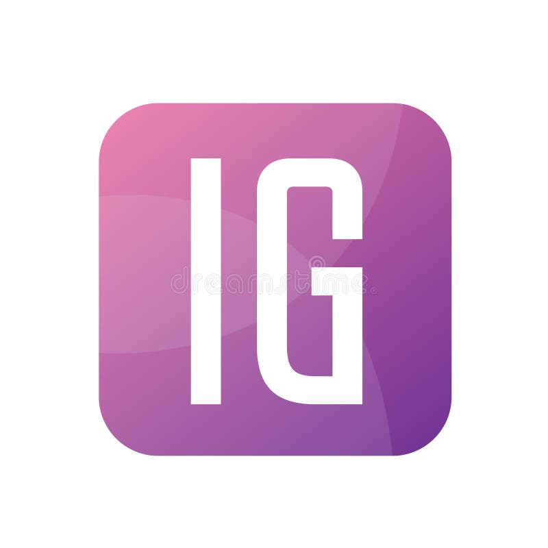 IG Letter Logo Design with Simple Style Stock Vector - Illustration of ...