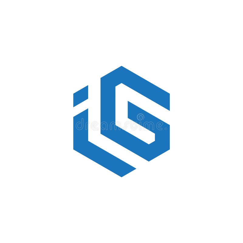 IG Letter Monogram Initial Logo Design Template Vector Illustration. IG ...