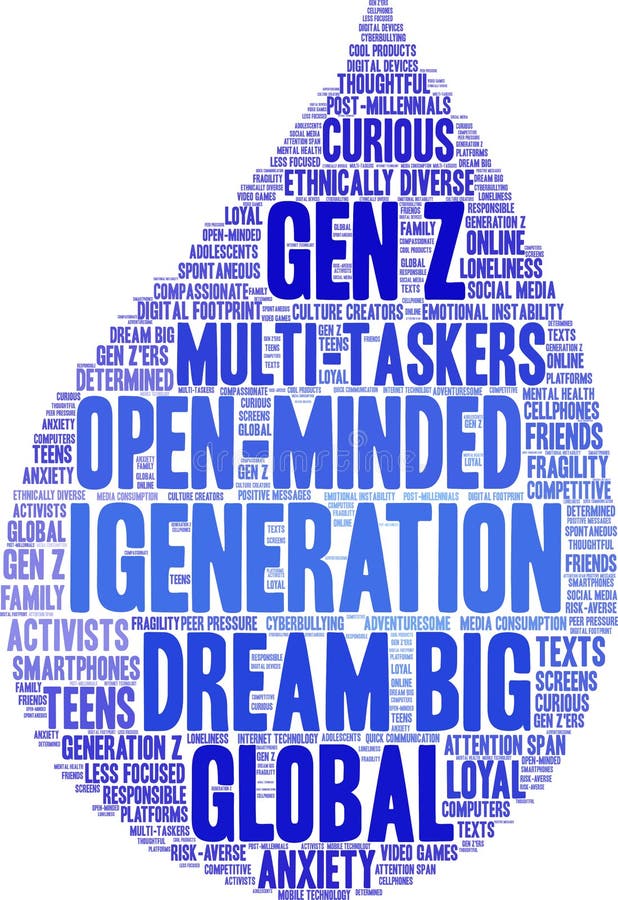 IGeneration Word Cloud stock vector. Illustration of ethnically - 150716602