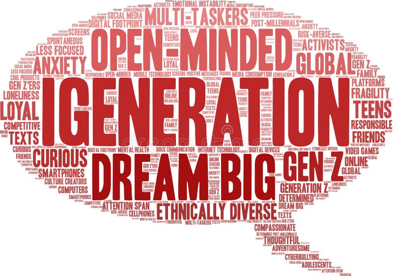 IGeneration Word Cloud stock vector. Illustration of competitive ...