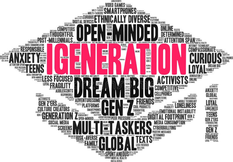 IGeneration Word Cloud stock vector. Illustration of igeneration ...