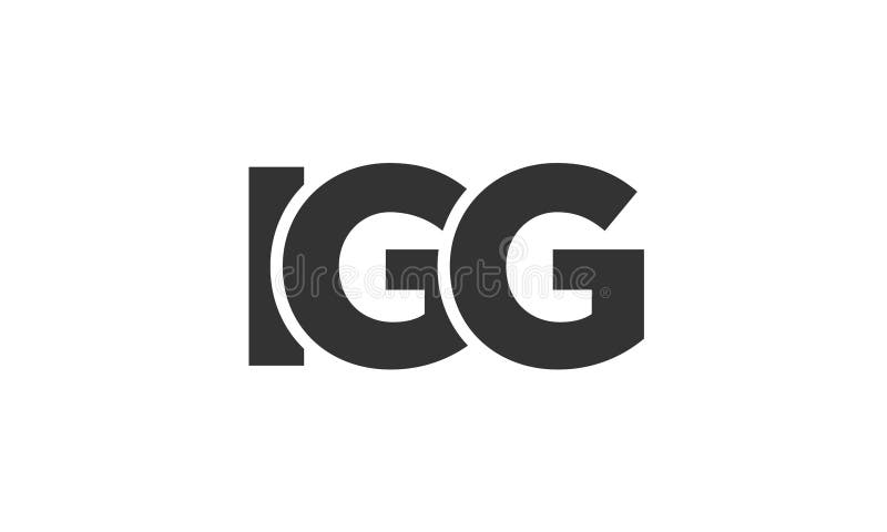 IGG Logo Design Template with Strong and Modern Bold Text. Initial ...