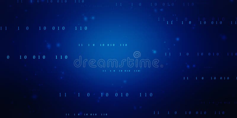 Binary Code Background, Flowing Number One and Zero Text in Binary Code Format in Technology ...