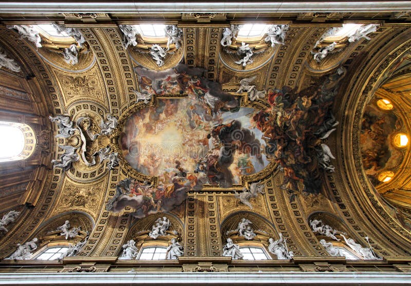 Iglesia de Gesu, Roma imagen de archivo editorial. Imagen de famoso ...