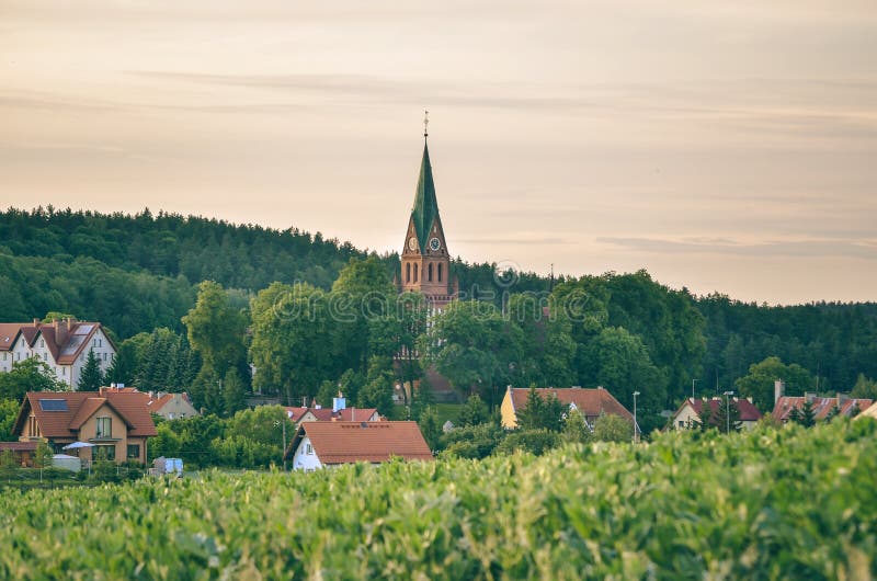 Iglesia de Gietrzwald foto de archivo. Imagen de polonia - 112805522