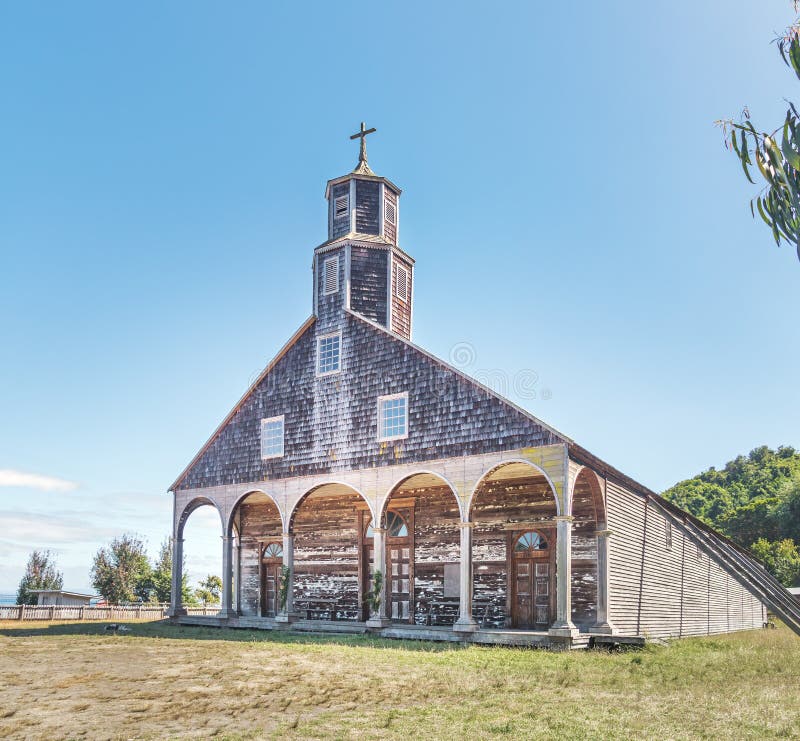 Iglesia De Quinchao - Isla De Chiloe, Chile Imagen de archivo - Imagen ...