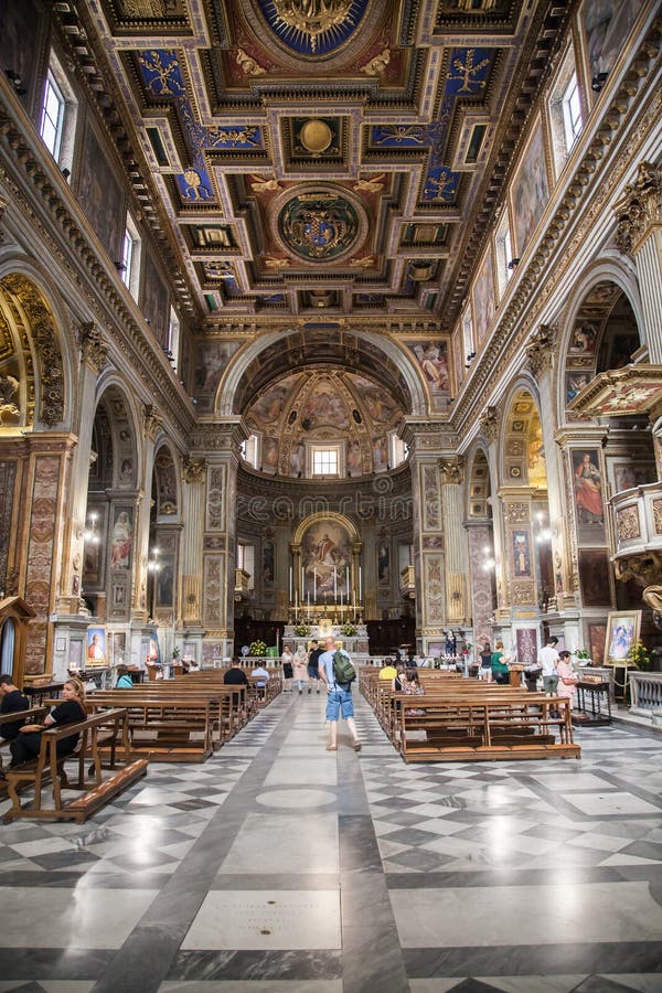 Iglesia Del St Marcelo En Roma Foto editorial - Imagen de viejo ...
