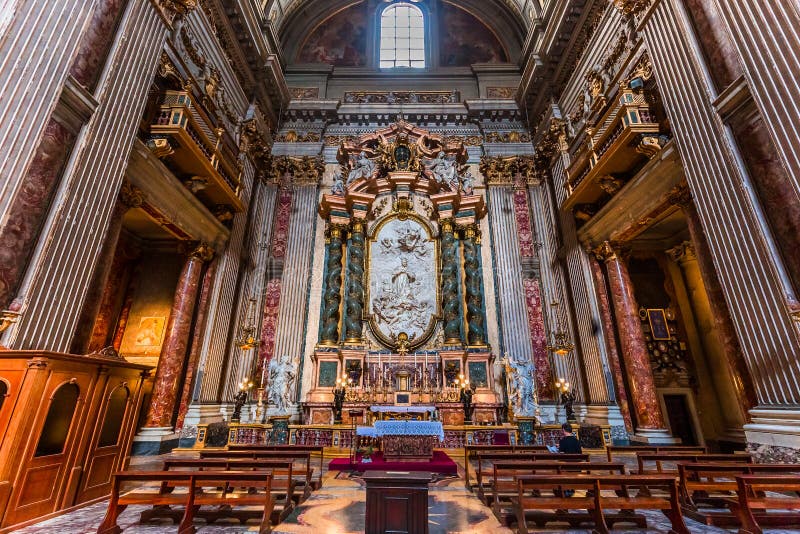 Iglesia De Sant Ignazio, Roma, Italia Imagen editorial - Imagen de roma ...