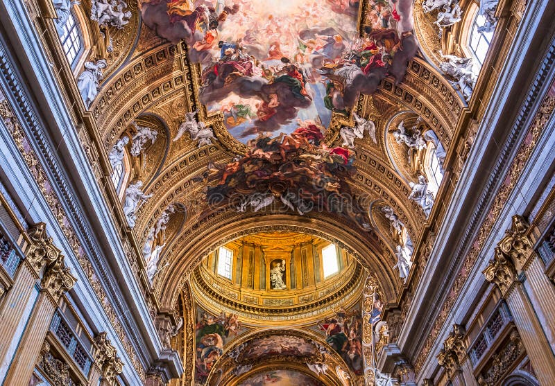 Iglesia Del Gesu, Roma, Italia Imagen de archivo editorial - Imagen de ...