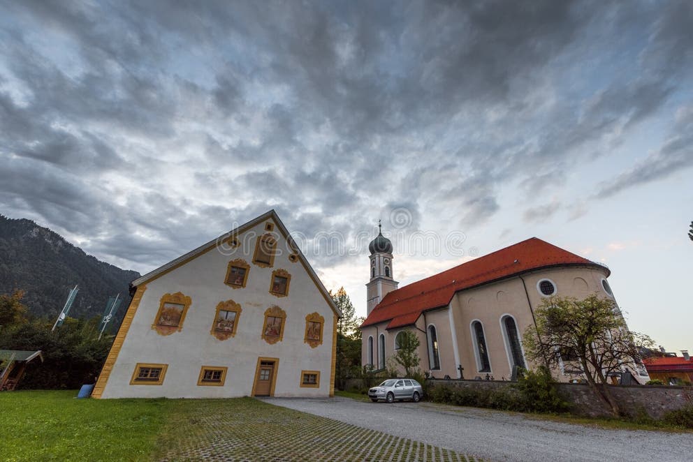 Iglesia Local De Oberammergau Imagen de archivo editorial - Imagen de ...