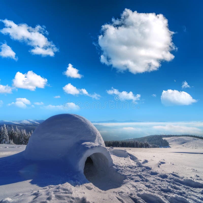 Iglo stock foto. Image of koude, insluiten, achtergronden - 61096218