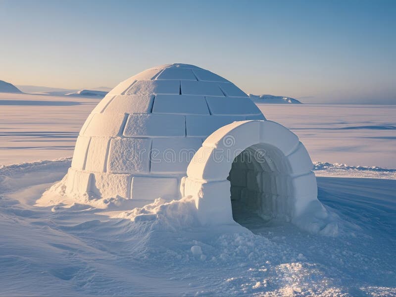 Igloo with a Bright Daytime Atmosphere. Home of the Eskimo Tribe in the ...
