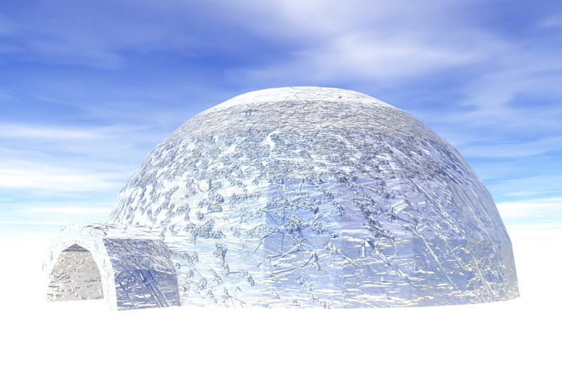 Igloo in ice. stock illustration. Illustration of pile - 16709406
