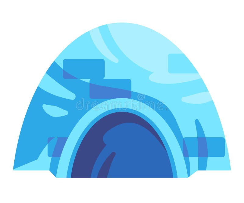 Igloo Ice House Dome Arctic Building Drawing Illustration Stock Vector ...