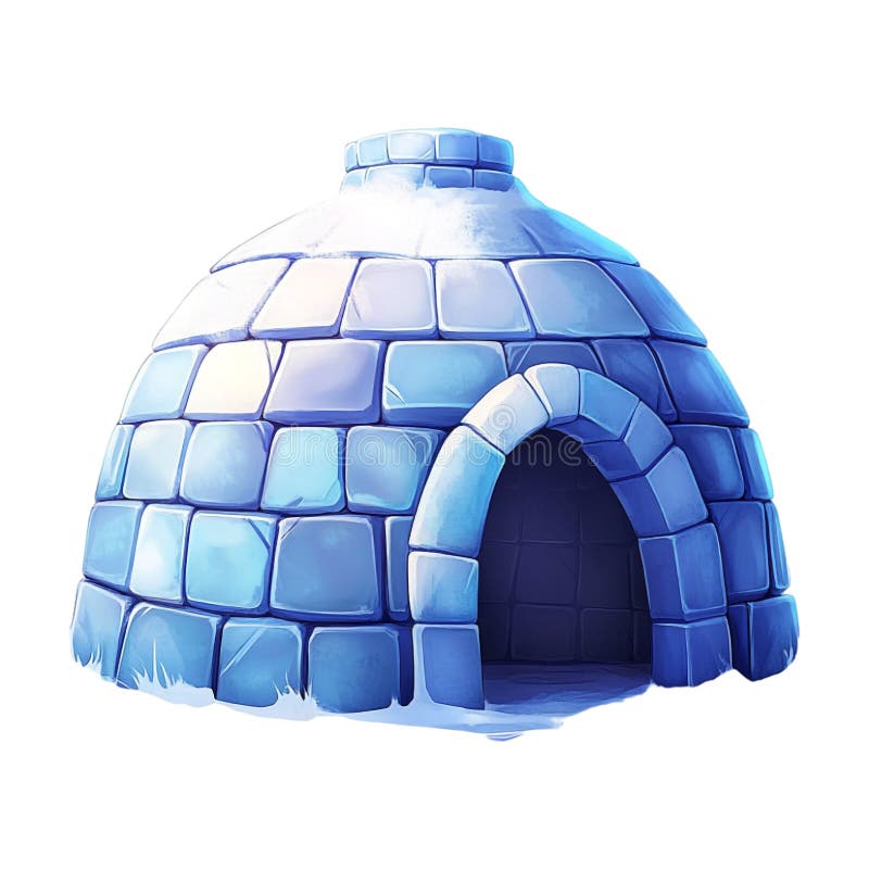 Igloo Ice House on Transparent Background - Ai Generated Stock ...