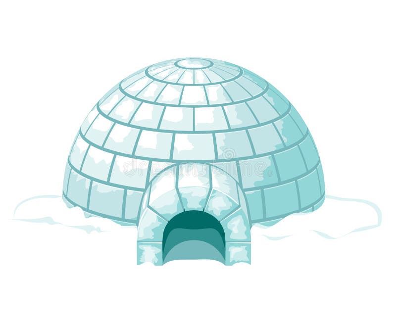 Igloo. Icy Cold Home or Ice House Vector Illustration Stock Vector ...