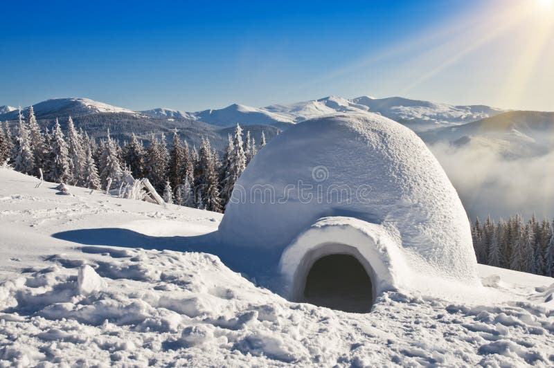 Igloo on the snow stock image. Image of concepts, landmarks - 50340901