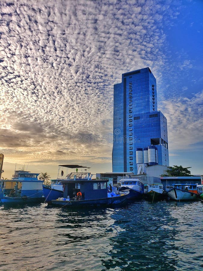 Dharumavantha Hospital Maldives Stock Image - Image of watercraft ...