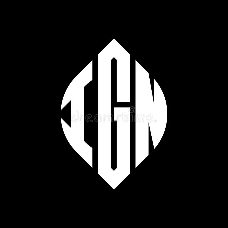 IGN Circle Letter Logo Design with Circle and Ellipse Shape. IGN ...