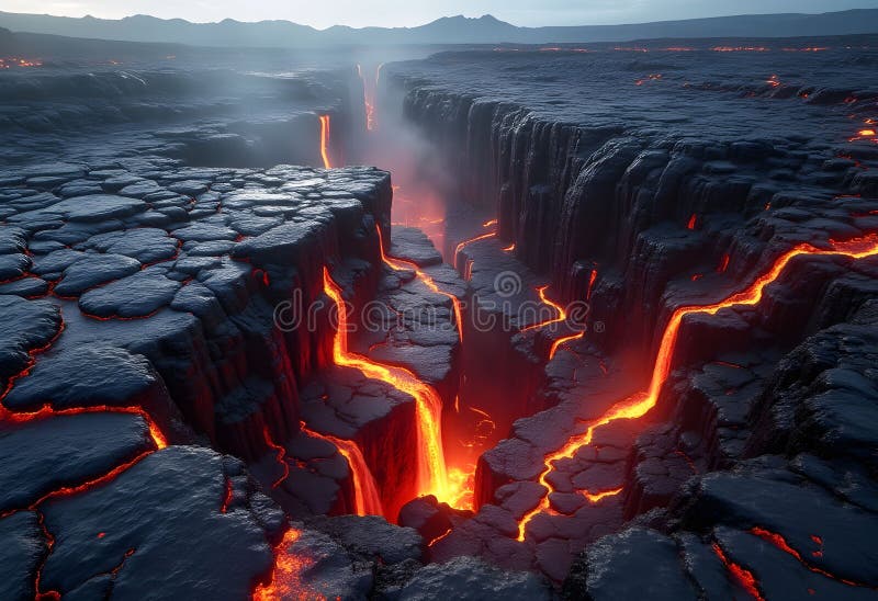 Igneous Rock Formation and Molten Lava â€ a Dramatic Scene of Cooling ...