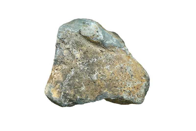 Big Basalt, Extrusive Igneous Volcanic Rock Isolated on White ...