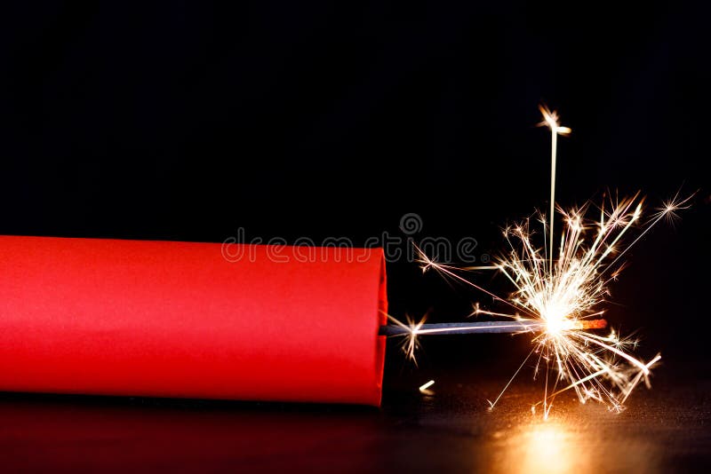 Ignite the Dynamite for Explosions Stock Image - Image of spark, night ...