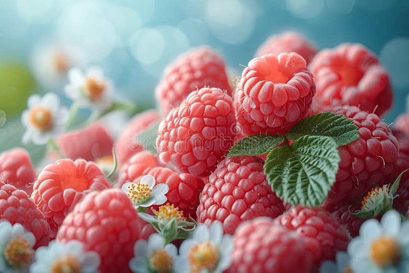 "Dynamic Berry Delight: Playful Raspberries in a Symphony of Culinary Joy" Stock Photo - Image ...