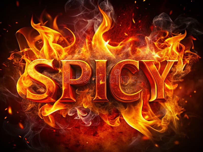 Ignite Your Design with a Fiery Text Effect Abstract Spicy Typography ...