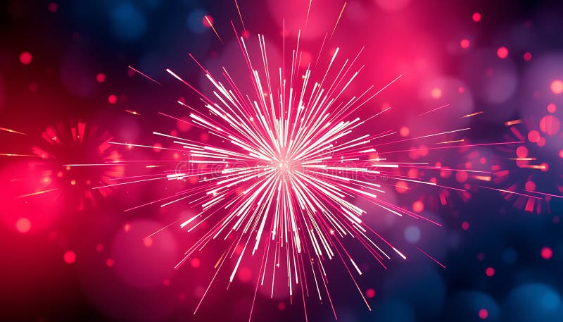 Radiant Fourth of July Firework Blast 2025 Stock Illustration ...