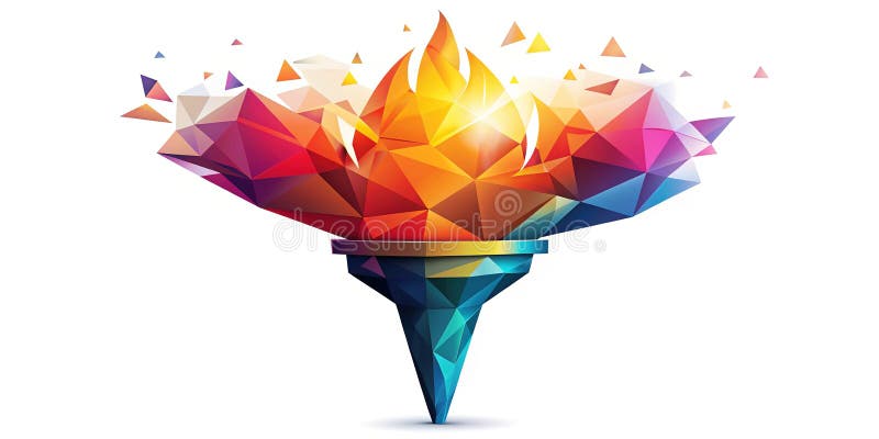 A Vibrant Burst of Geometric Hope Abstract Artwork Celebrating Unity ...