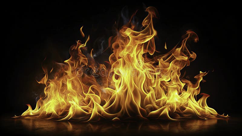 Striking Vector Silhouette of Burning Flames a Layered Artistic Design ...