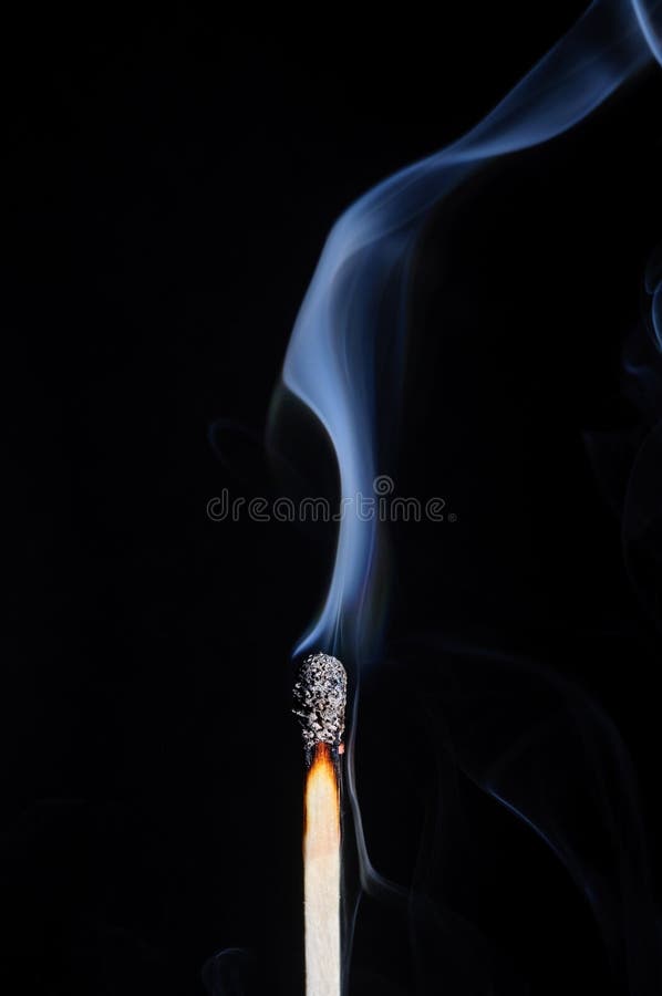 Ignited Match and Blown Off Match Stock Image - Image of burning ...