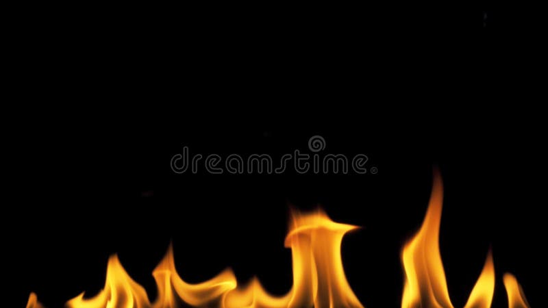 Igniting Fire Isolated on Black Background. Stock Video - Video of ...