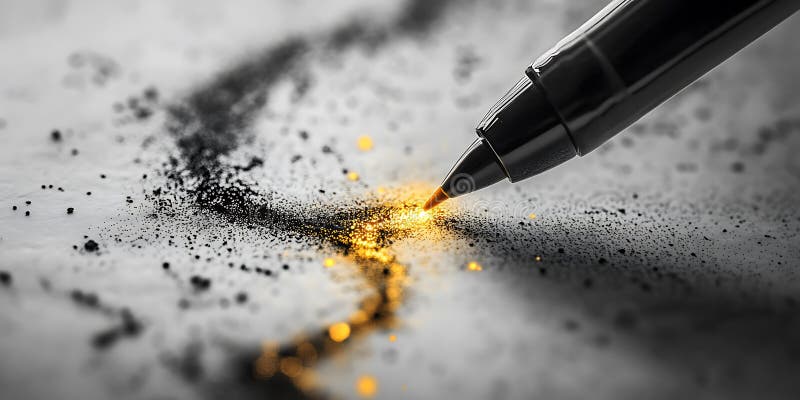 Igniting Ideas Pen Paper Abstract Art Background Wallpaper Stock ...