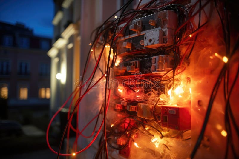 Ignition in the Electrical Panel Stock Image - Image of energy ...