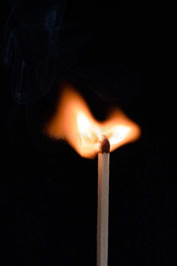 Ignition and Burning Match Stick Stock Image - Image of copy, bonfire ...