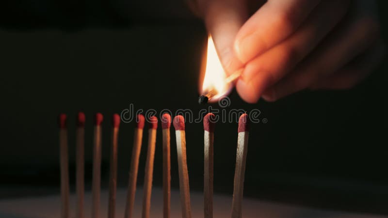 Ignition and Influence Concept with Burning Matches Stock Image - Image ...