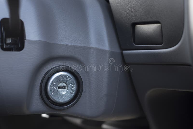 The Ignition Key of the Car. Stock Image - Image of start, inside: 56097689