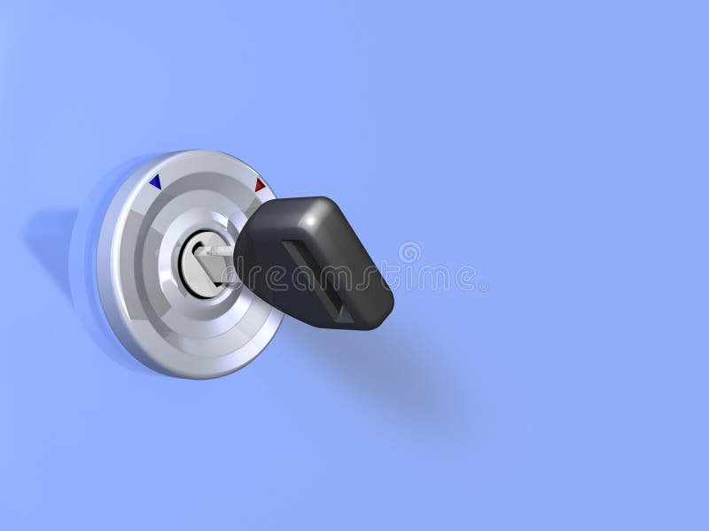 Ignition key. Off image stock illustration. Illustration of blue ...