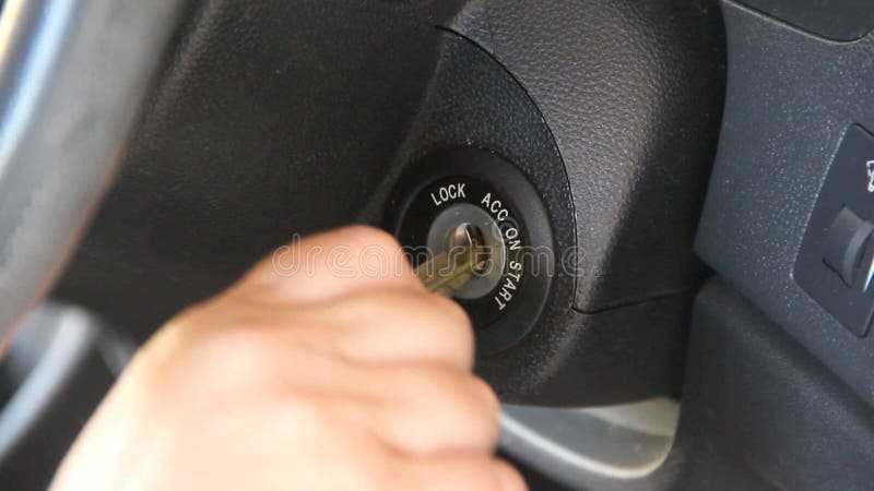 Ignition Key stock video. Video of driver, starting, choke - 36932482