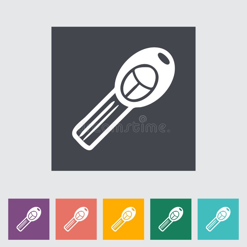 Ignition Key Single Flat Icon. Vector Illustration. Stock Vector ...