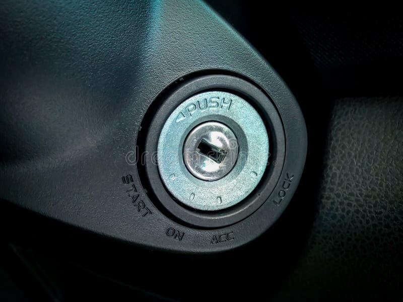 The Ignition Keyhole in a Car Stock Image - Image of switch ...