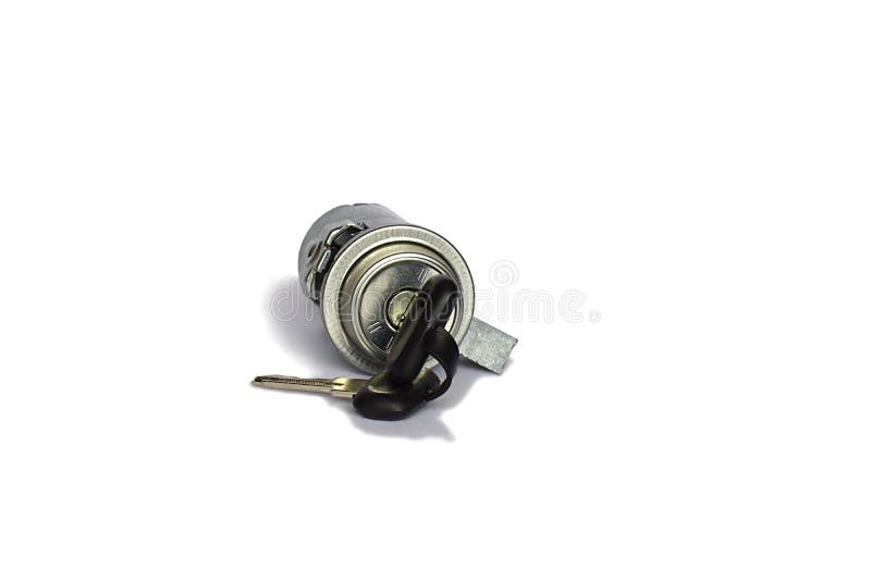 Ignition Lock Isolated on White Background Stock Image - Image of ...