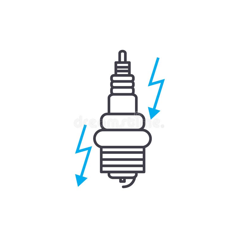 Ignition System Parts on a White Background Stock Illustration ...