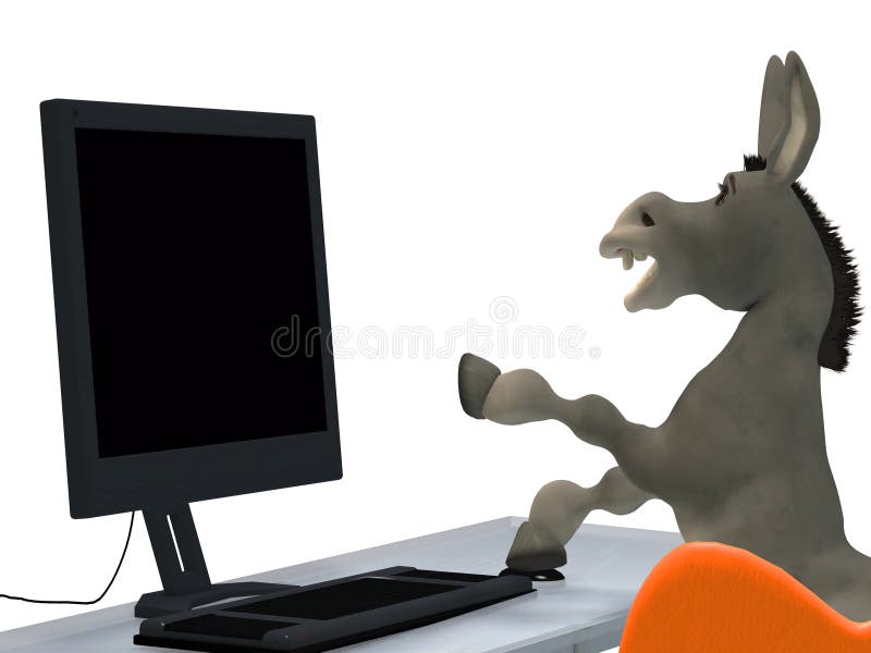 Ignorant Donkey Learning Computer Stock Illustrations – 3 Ignorant ...